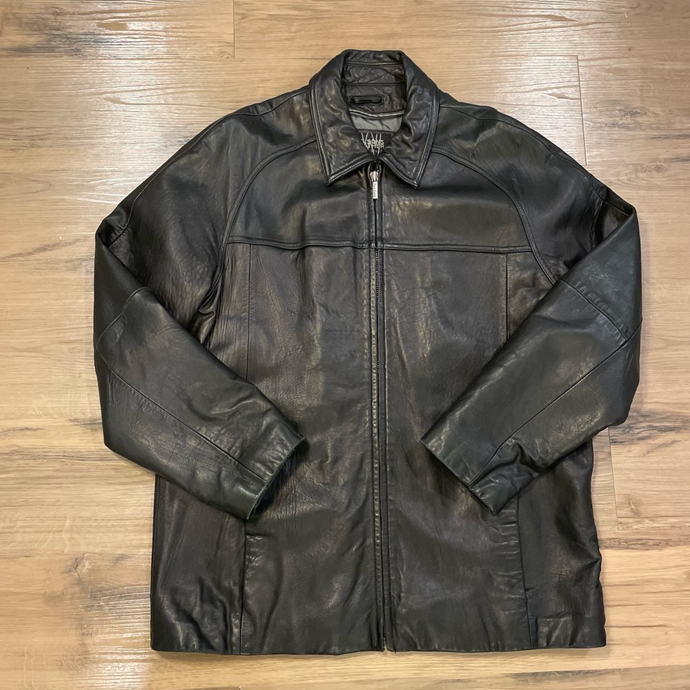 Wilsons Leather Pelle Studio Man's Black Jacket Size L - Gem
